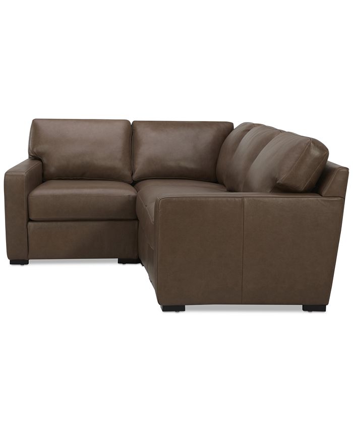 Furniture Radley 101" 4-Pc. Leather Corner Sectional, Created for Macy ...