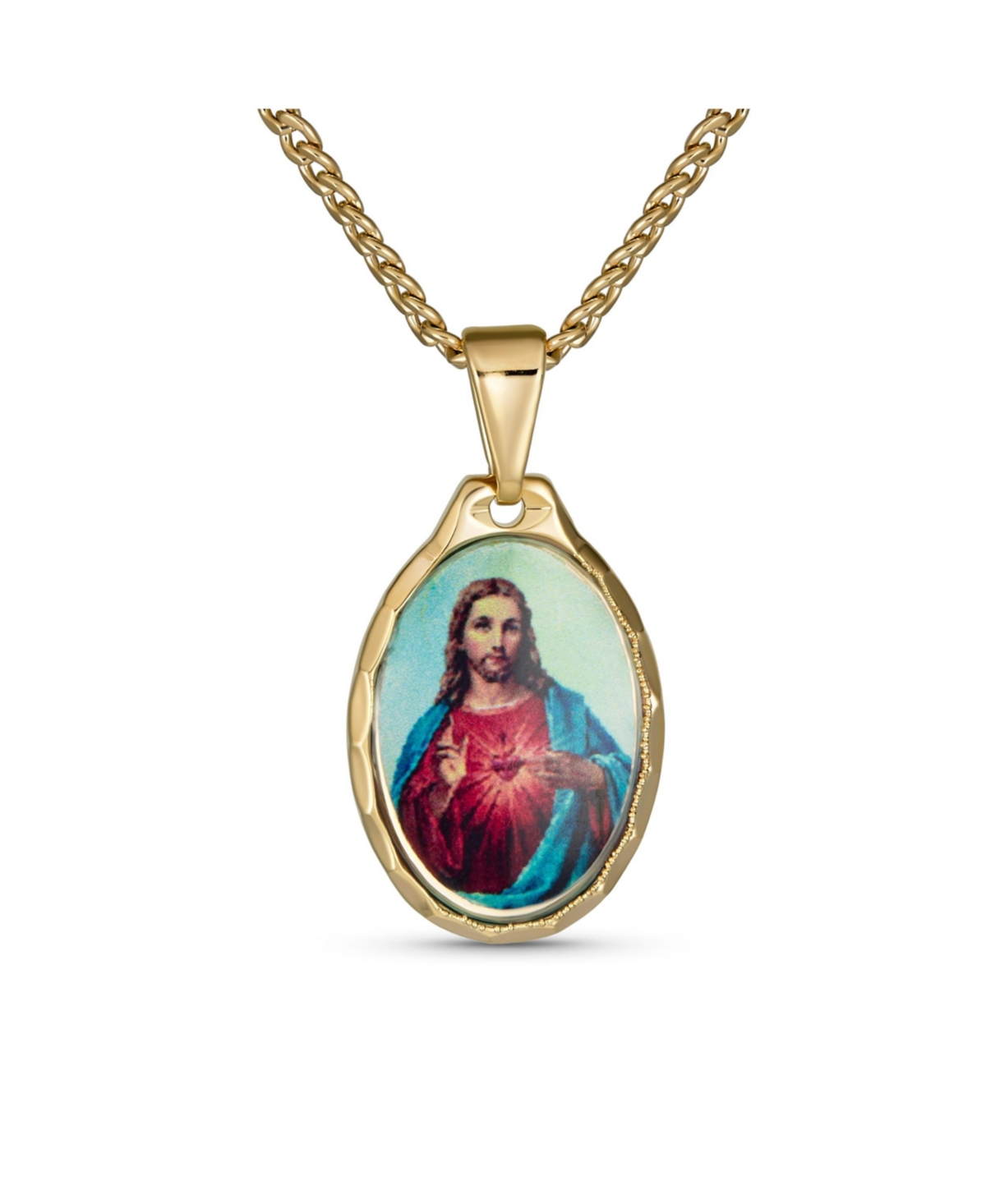 Click here for Bling Jewelry Oval Religious Medal Medallion Sacre... prices