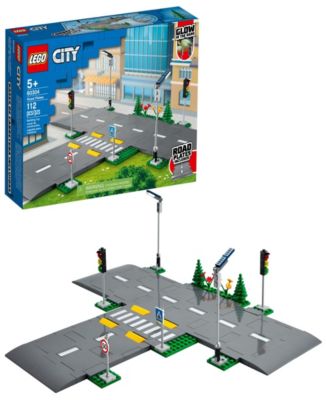 LEGO® City 60304 Road Plates Intersection Toy Building Set - Macy's