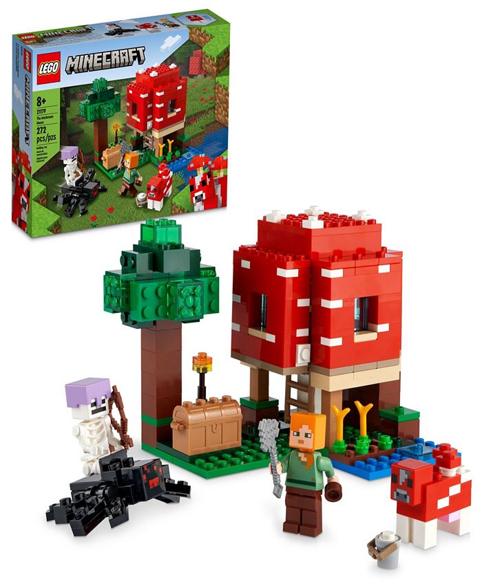 LEGO® Minecraft 21179 The Mushroom House Toy Building Set - Macy's