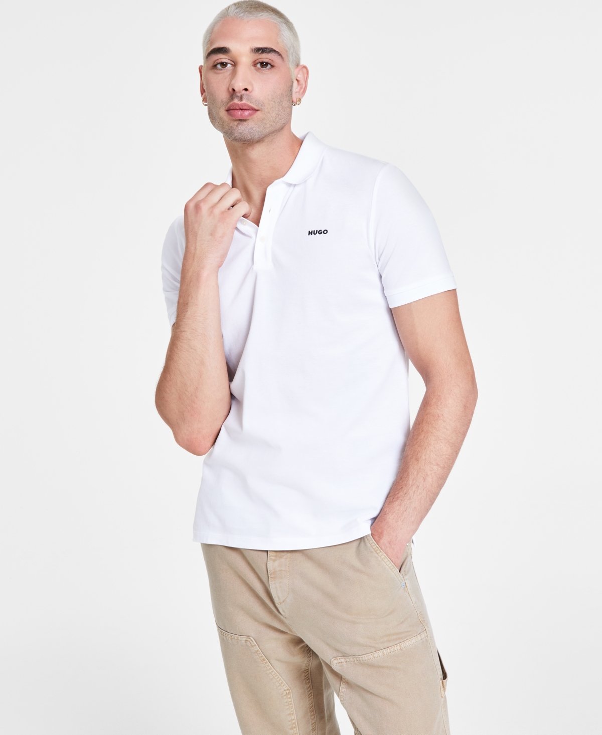 Click here for Hugo by Hugo Boss Mens Polo Shirt - Open White prices