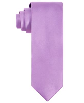 Tayion Collection Men's Purple & Gold Solid Tie - Macy's