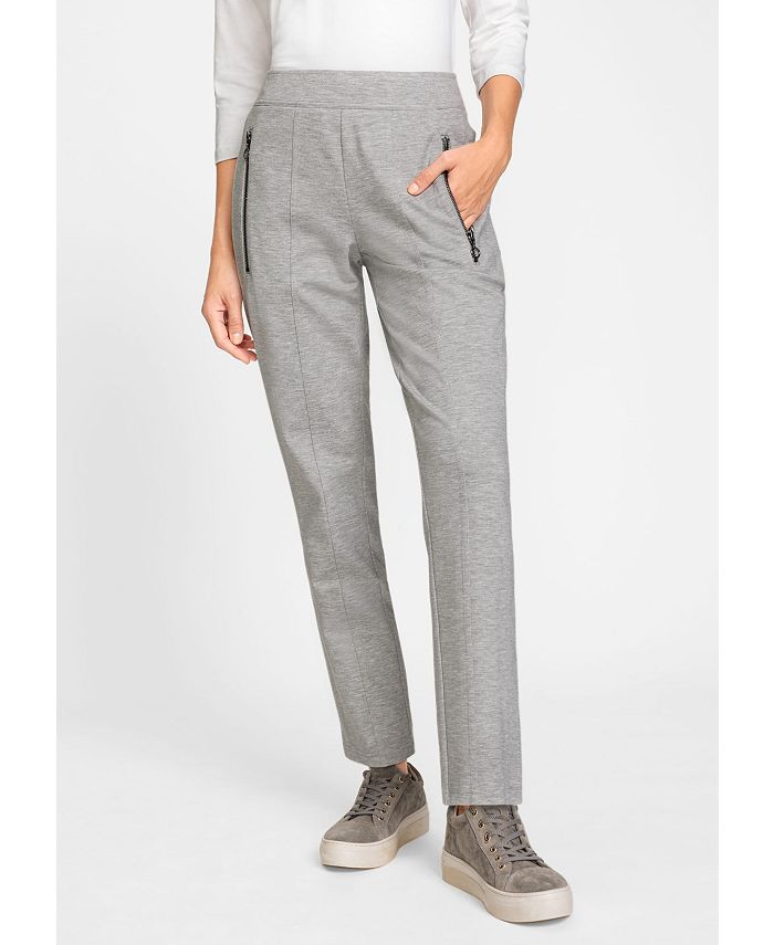 Olsen Women's Lisa Fit Straight Leg Pull-On Jersey Knit Pant - Macy's