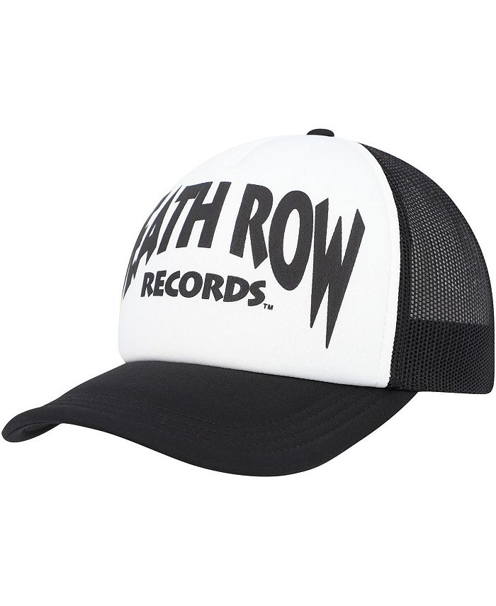 Lids Men's White, Black Death Row Records Trucker Adjustable Hat - Macy's
