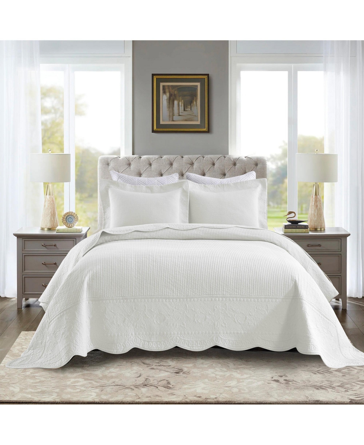 Click here for MarCielo 3 Pcs 100 Cotton Oversized Bedspread Set... prices