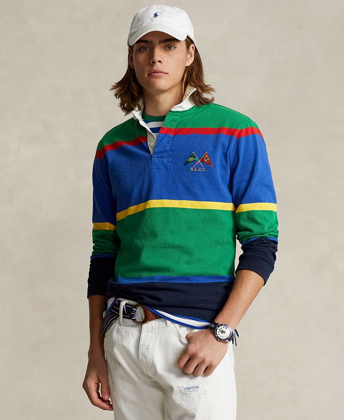 Polo Ralph Lauren Men's Classic-Fit Striped Jersey Rugby Shirt - Macy's