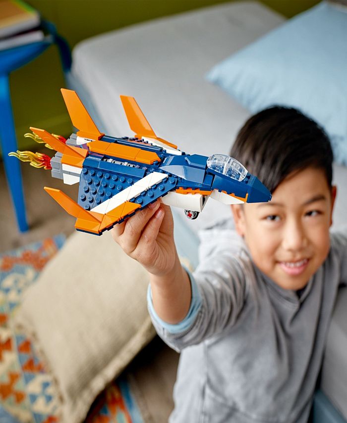 LEGO® Creator 31126 3-in-1 Supersonic Jet Helicopter & Powerboat Toy ...