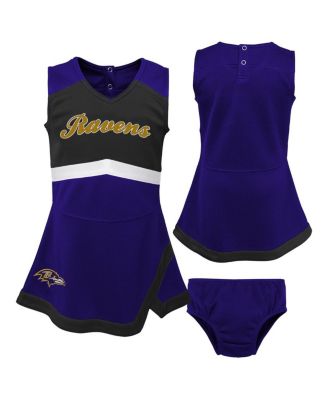 Girls Toddler Purple Baltimore Ravens Cheer Captain Dress with Bloomers ...