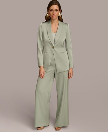 Donna Karan New York Donna Karan Women's One-Button Satin Jacket - Macy's