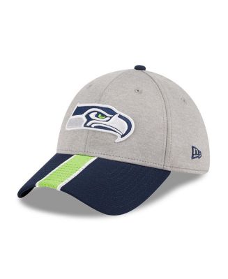 Men's New Era Heather Gray, College Navy Seattle Seahawks Striped ...