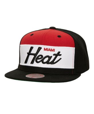 Men's Mitchell & Ness White, Black Miami Heat Retro Sport Colorblock ...
