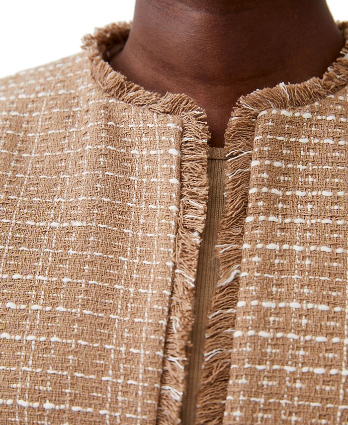 French Connection Women's Effie Boucle Open Front Jacket - Macy's