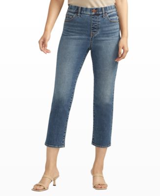 JAG Women's Valentina High Rise Straight Leg Cropped Jeans - Macy's
