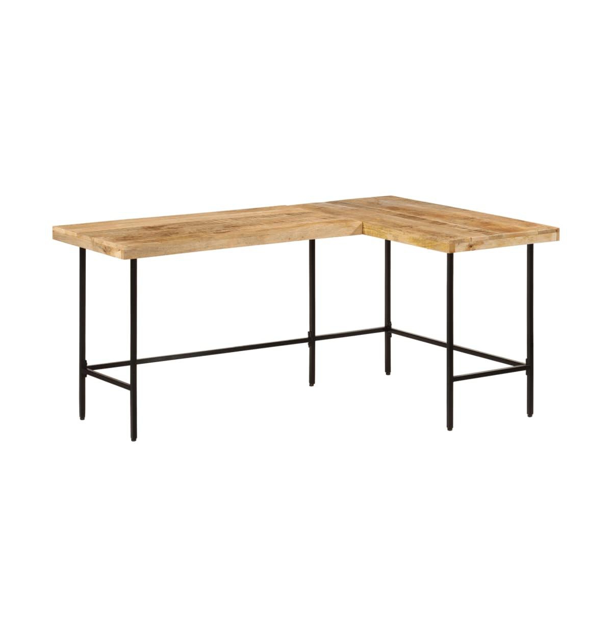 Click here for vidaXL Desk 65x43.3x30.3 Solid Wood Mango and Iron... prices