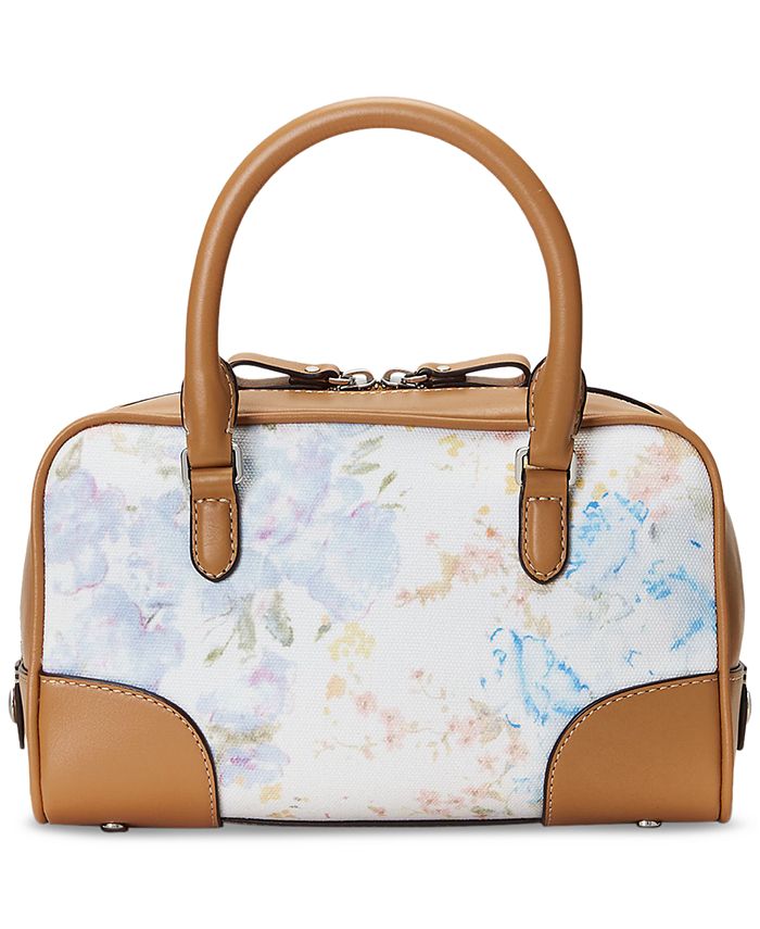 Lauren Ralph Lauren Floral Canvas Emerie Satchel - Macy's