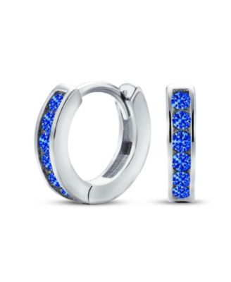 Click here for Bling Jewelry Delicate Tiny Cz Channel Set Huggie... prices