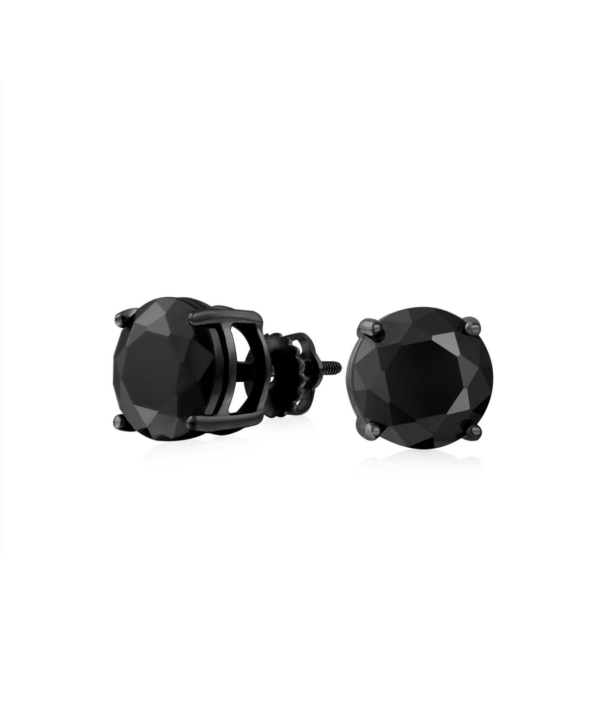 Click here for Bling Jewelry Black Round Solitaire Cubic Zirconia... prices