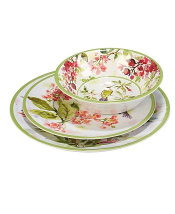 Certified International Hummingbirds 12 Pc Dinnerware Set, Service For ...