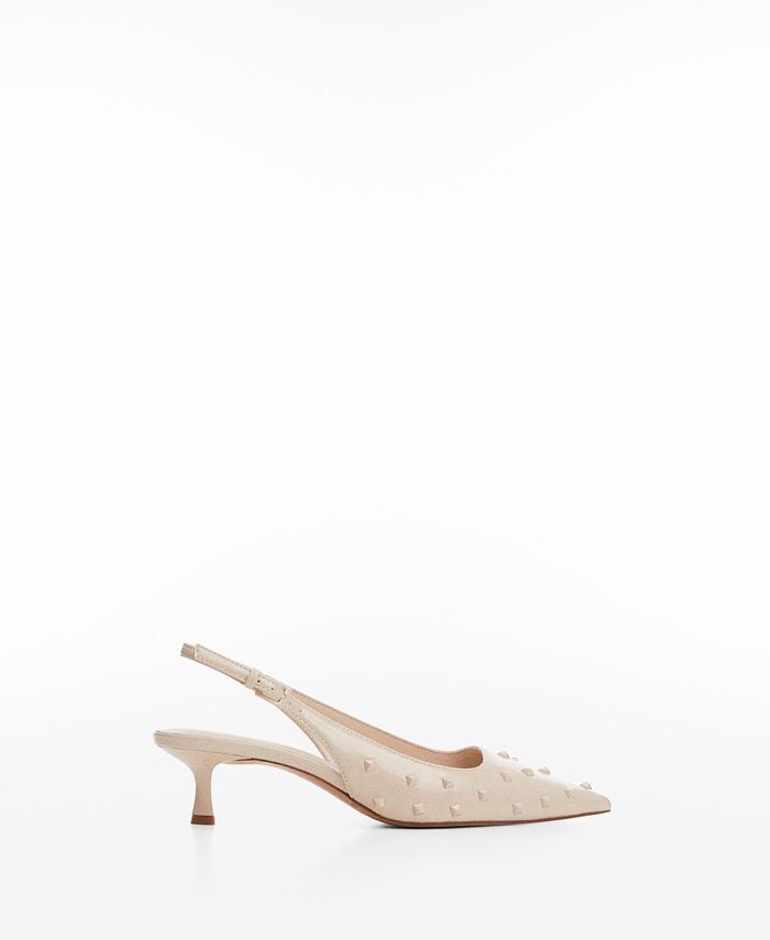 MANGO Women's Studded Slingback Shoes - Macy's