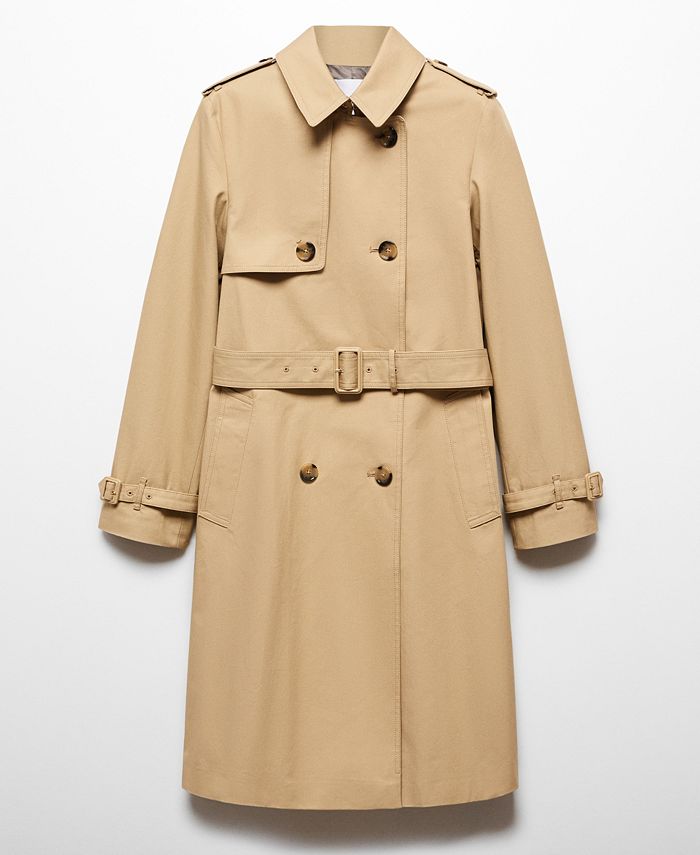 MANGO Women's Belted Classic Trench Coat - Macy's
