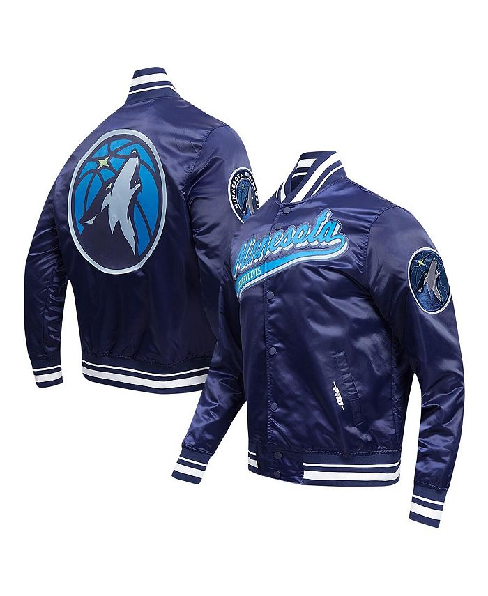Pro Standard Men's Navy Minnesota Timberwolves Script Tail Full-Snap ...