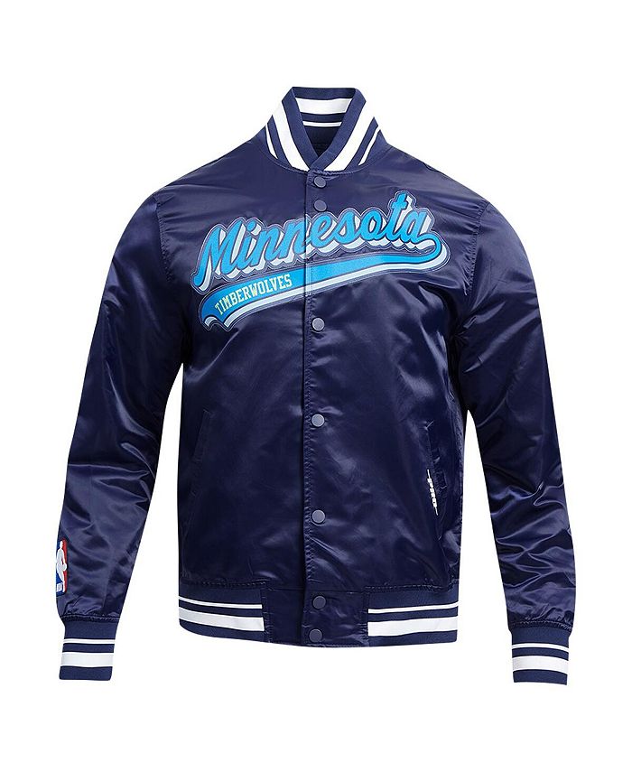 Pro Standard Men's Navy Minnesota Timberwolves Script Tail Full-Snap ...