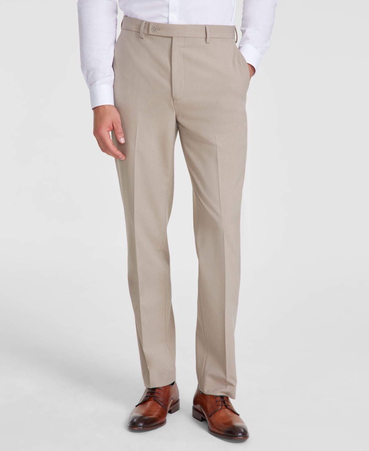 Click here for Calvin Klein Mens Slim-Fit Solid Dress Pants - Tan prices