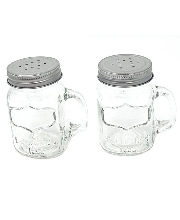 Circleware Yorkshire Set Of 2 - 5 oz Mason Jar Salt and Pepper Shakers ...