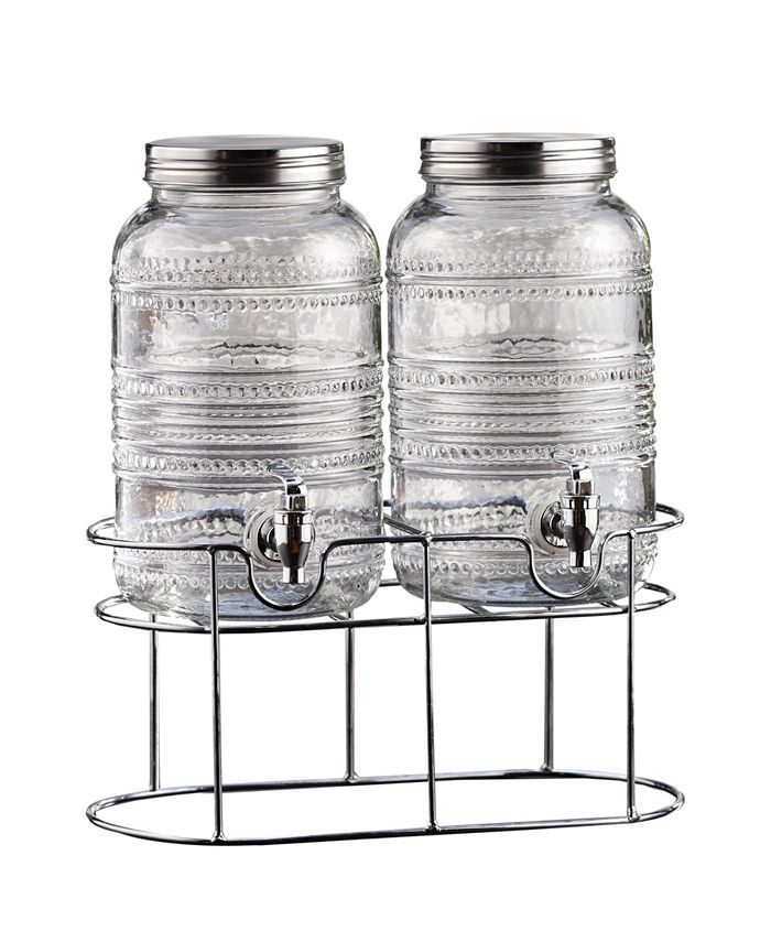 Style Setter Liam Double Beaded Dispensers with Stand - Macy's