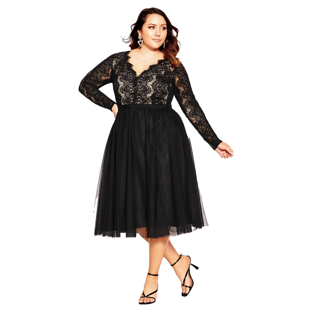 Click here for City Chic Plus Size Rare Beauty Dress - Black prices