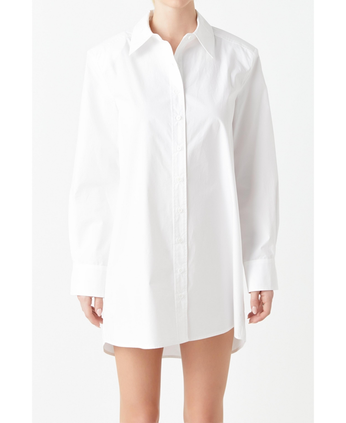 Click here for Womens Shirt Mini Dress - White prices