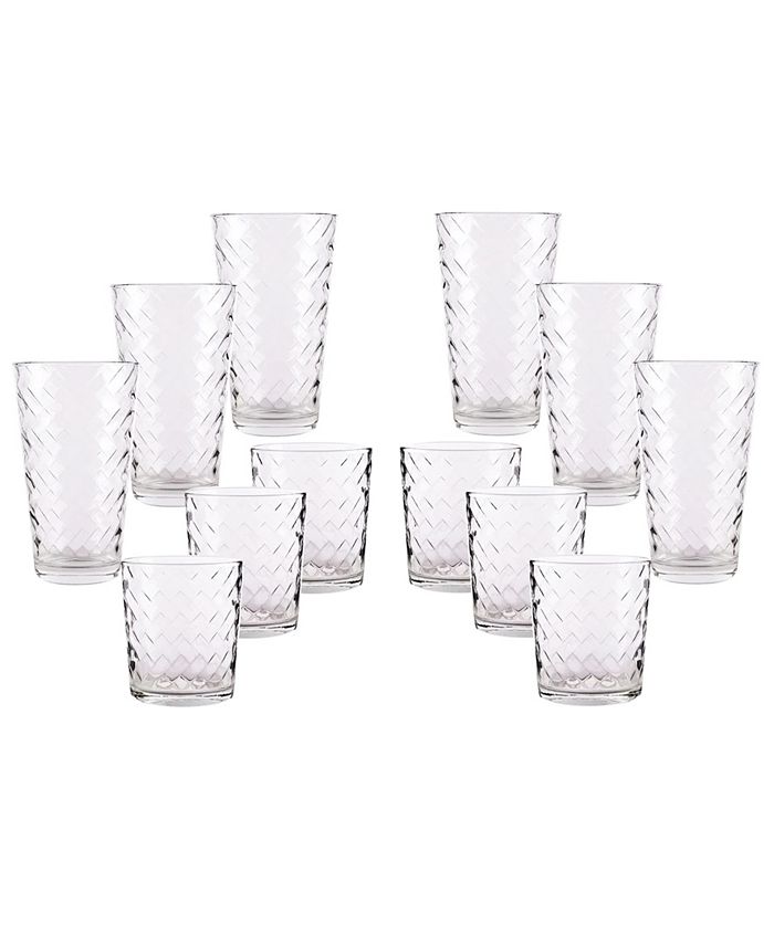 Circleware Chevron 12 Pc . Entertaining Set - Macy's