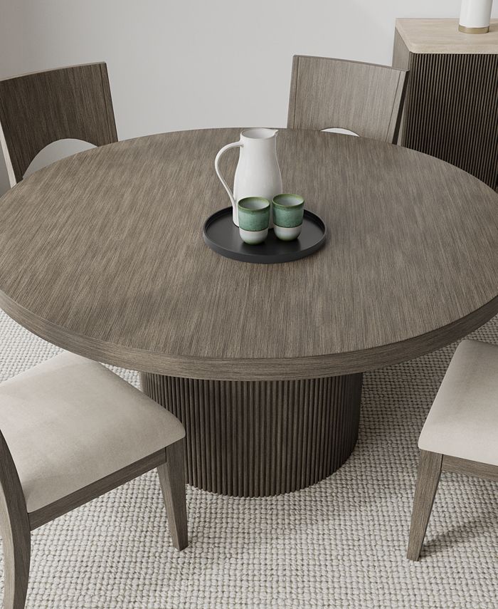 Furniture Frandlyn 5pc Dining Set (Round Table + 4 Side Chairs) - Macy's