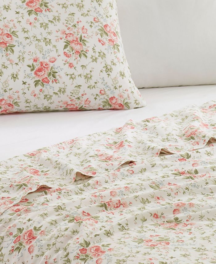 Laura Ashley Marissa Cotton Percale 6-Pc. Sheet Set, Queen - Macy's