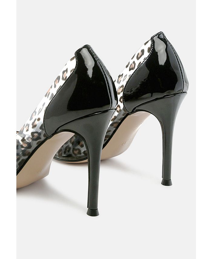 London Rag Candace clear patent faux leather detail pumps - Macy's