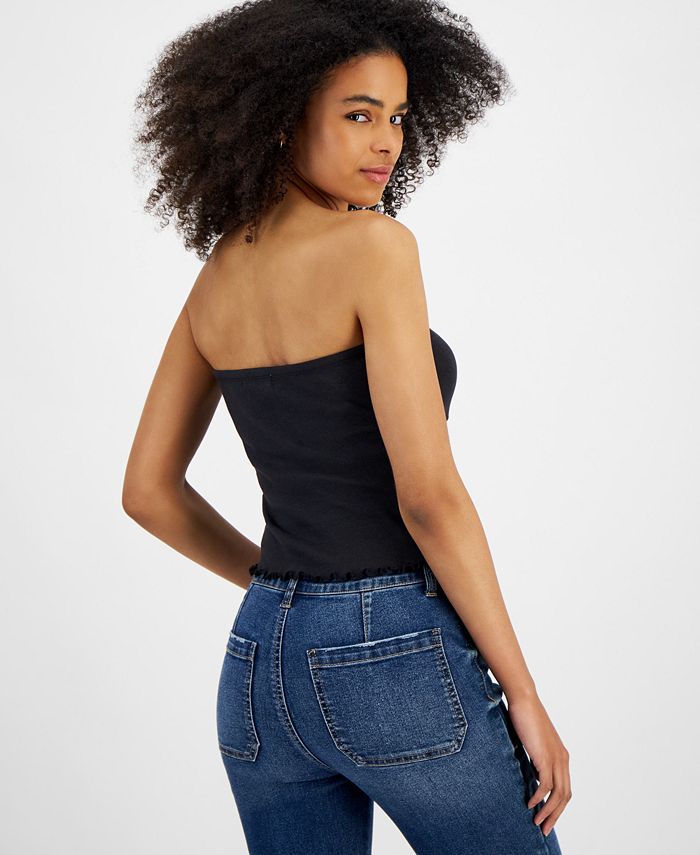 Rebellious One Juniors' Cherry Graphic Ribbed Tube Top - Macy's
