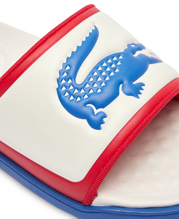 Lacoste Men's Serve Slide Dualiste Slip-On Sandals - Macy's