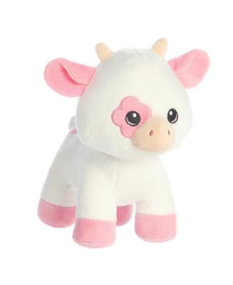 Aurora Small Floral Cow Peony Spring Vibrant Plush Toy Pink 9" - Macy's