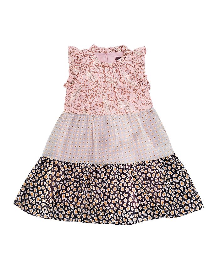 IMOGA Collection Child Tilly Feather Printed Chiffon Woven Dress - Macy's