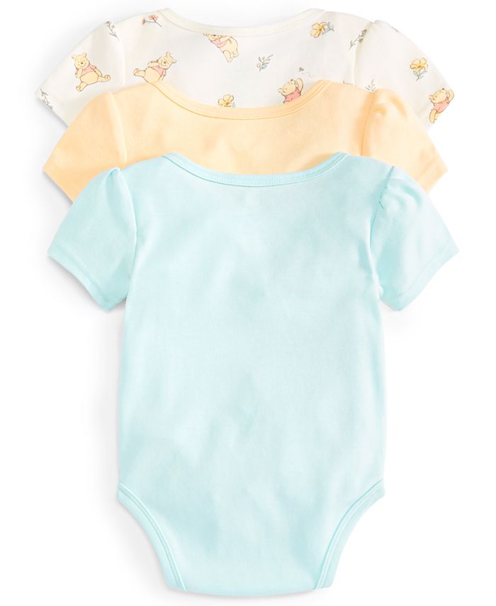 Disney Baby 3 Pack Winnie The Pooh Bodysuits - Macy's