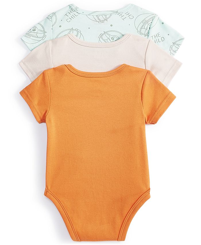 Disney Baby 3 Pack Baby Yoda Bodysuits - Macy's