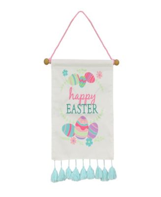 National Tree Company 19" Happy Easter with Eggs Banner - Macy's