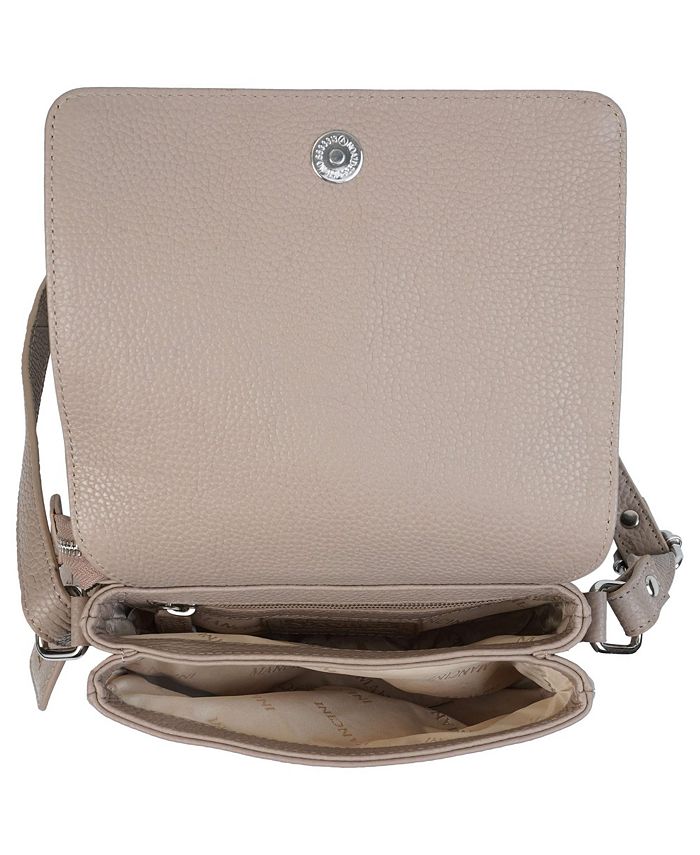 Mancini Pebble Leather Connie Crossbody Handbag - Macy's