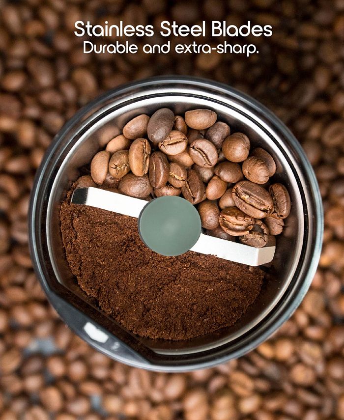 Tzumi Puree Electric Coffee Grinder, One-Touch Spice, Herb, and Coffee ...