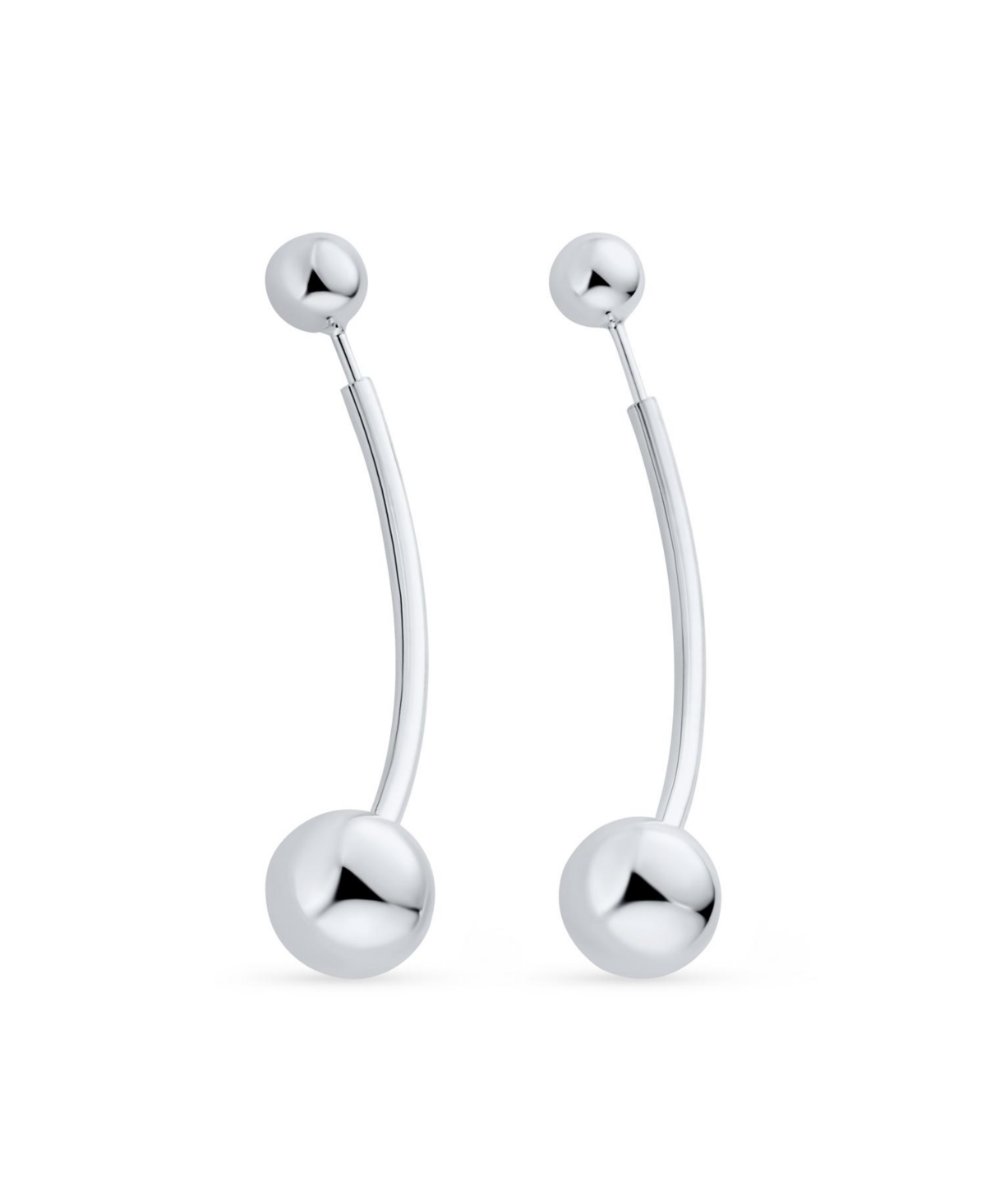 Click here for Bling Jewelry Modern Geometric Linear Long Bar Dro... prices