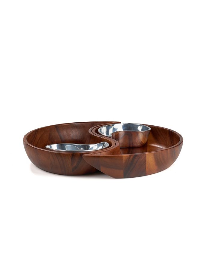Nambé Yin Yang Chip and Dip Set, 4 Pieces - Macy's