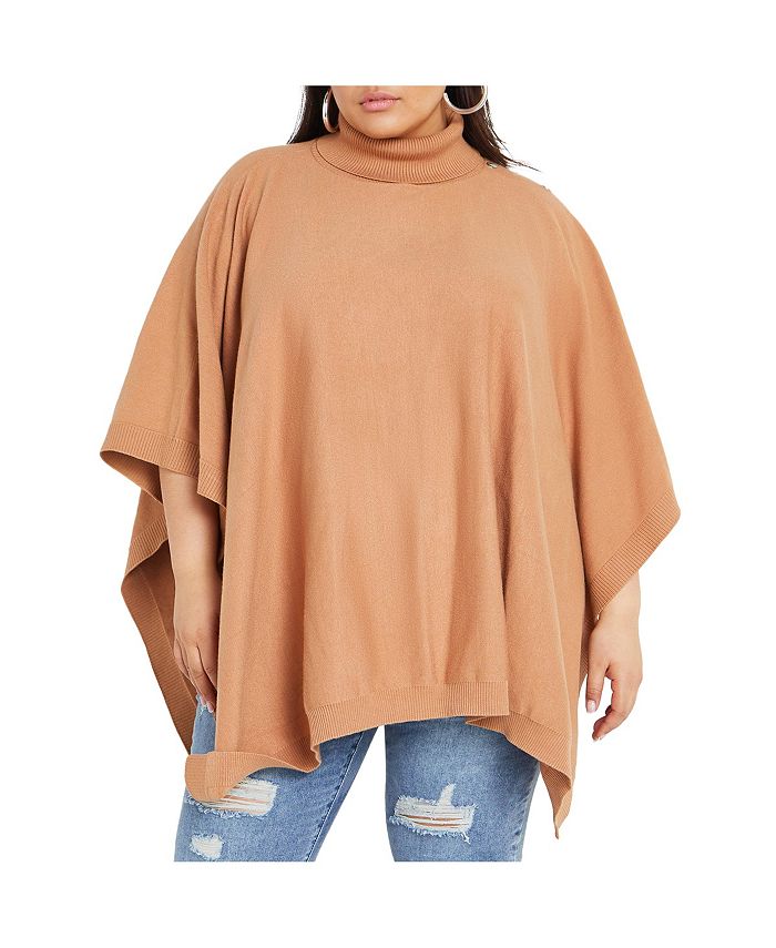 CITY CHIC Plus Size Emilia Cape Sweater - Macy's
