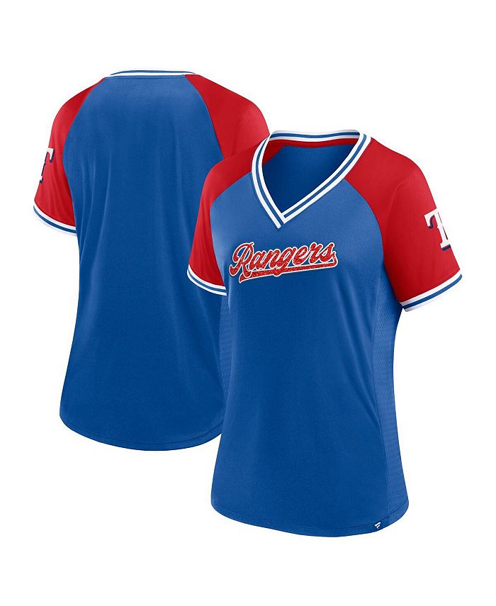Fanatics Women's Royal Texas Rangers Glitz and Glam League Diva Raglan ...