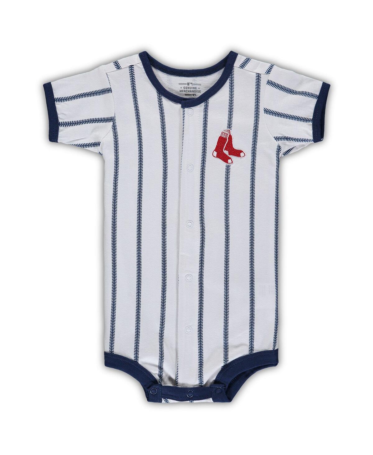 Click here for Baby Boys and Girls White Boston Red Sox Pinstripe... prices