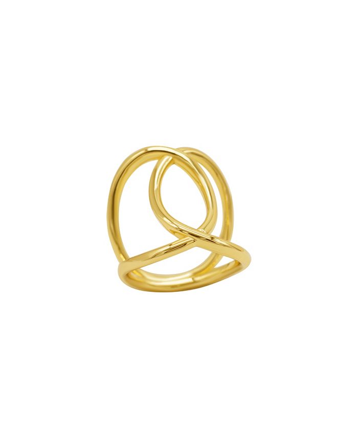 ADORNIA 14K Gold-Plated Tall Infinity Ring - Macy's